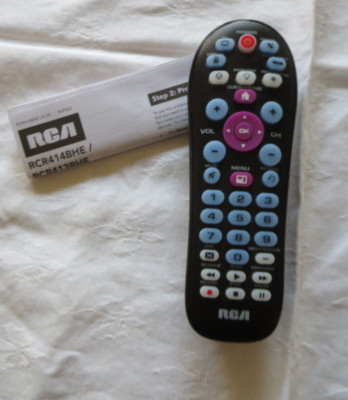 RCA UNIVERSAL REMOTE CONTROL #RCR414BHE WITH OWNER'S MANUAL | eBay