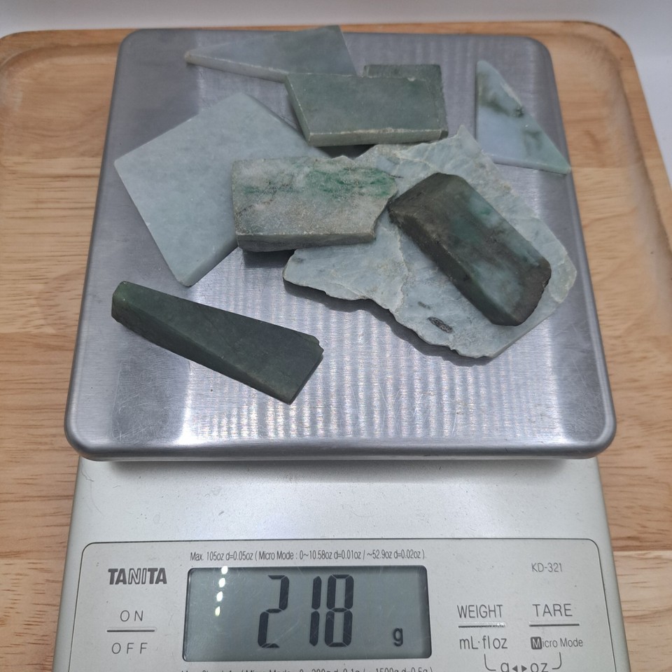 Burmese Jade Rough Surface Jadeite Natural Carving Material 218 grams ...