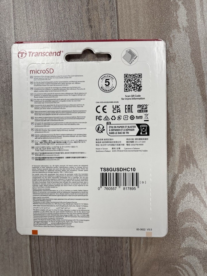 3x Transcend 8GB microSD Cards – Class 10 Read Speed up to 20MB/s (3xSD ...