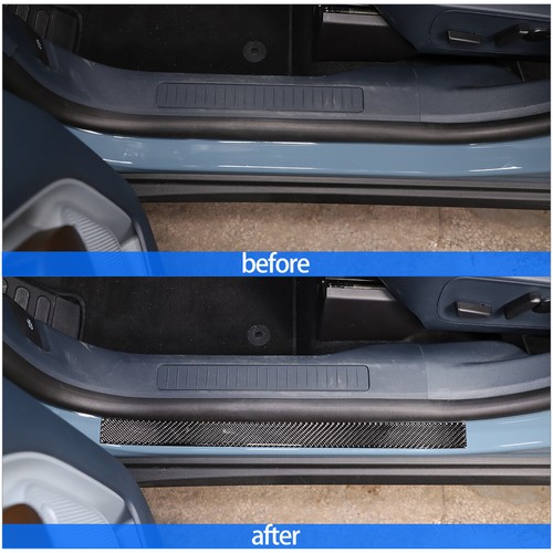 For Ford Maverick Carbon Fiber Exterior Door Sill Guard Scuff Plate ...