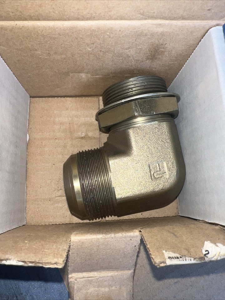 PARKER 20-24 C50X-S Straight Thread Elbow 37°, #20/1-1/4 JIC TO 1-7/8 ...