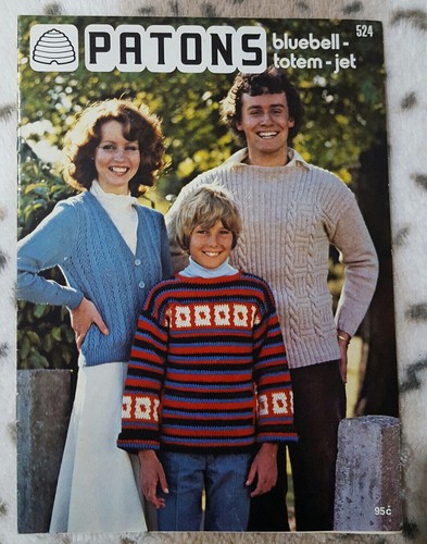 Patons Bluebell Totem Jet Knitting Pattern Booklet Book 524 Family ...