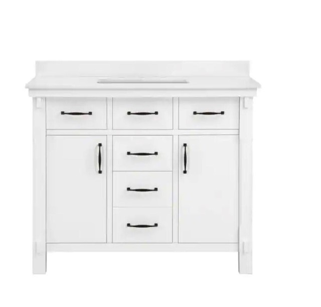 Home Decorators Collection Bellington 42 in X 22 in Vanity Almond ...