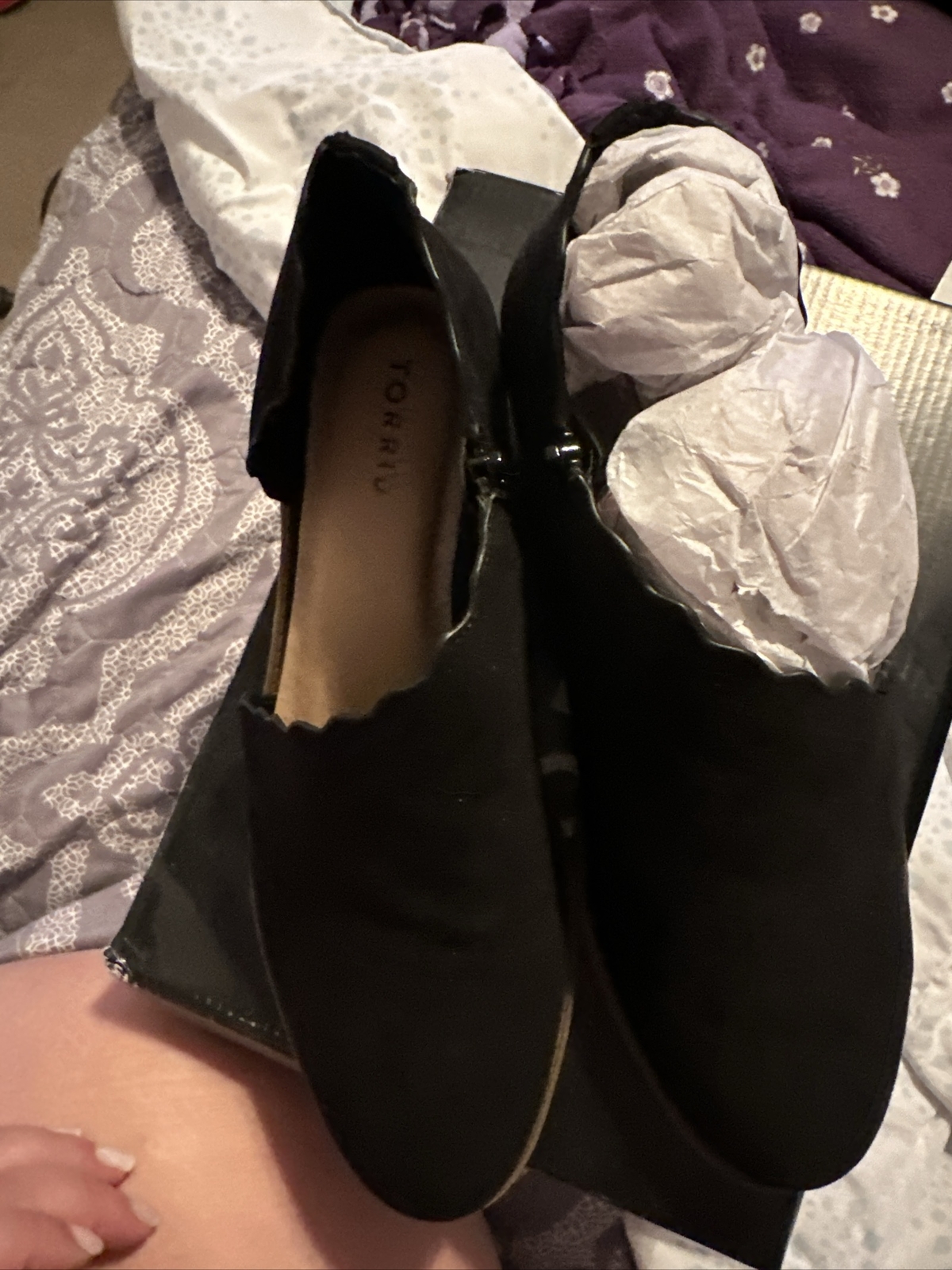 Torrid Bootie Ankle Shoe Taupe Black Suede Women's US 10.5 W Brand New ...