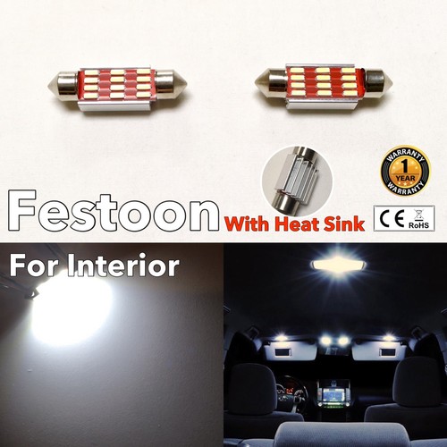 Festoon 39mm Dome Roof Light 6K LED Bulb DE3425 DE3423 6411 6418 175 M1 ...