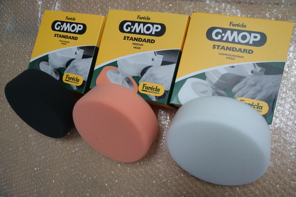 pack of 3 Farecla G Mop 150mm Compounding & Medium & Polishing Head ...