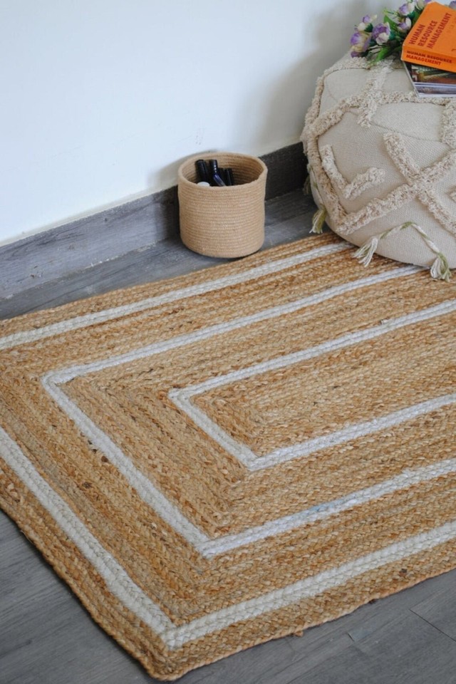 Rectangle Jute Rug Latest Design Handmade Area Rug for Living Room ...