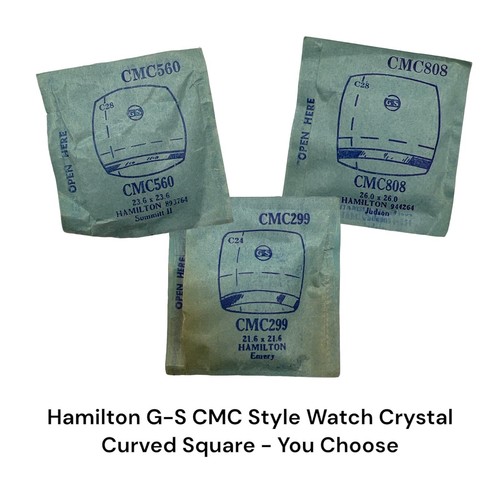 Hamilton Watch Crystal x 1 G-S CMC Style Curved Square YOUR CHOICE | eBay