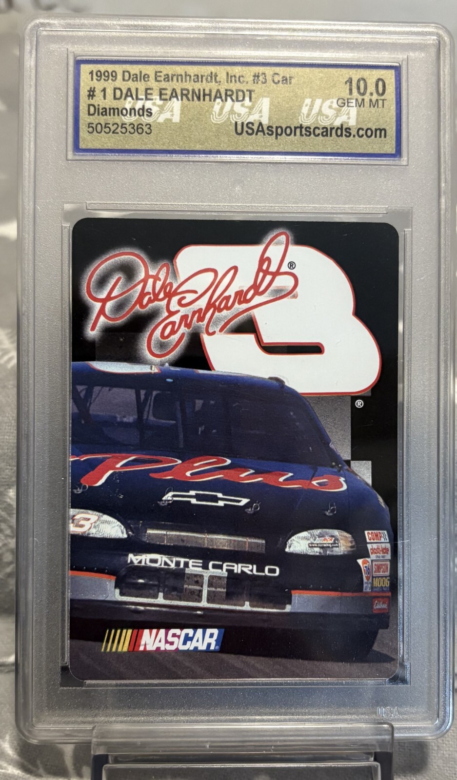 1999 DALE EARNHARDT # 1 ACE DIAMONDS CARD GRADED USA GEM MIMT 10 | eBay