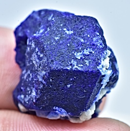 30 Carat Superb Blue Colour Terminated Lazurite Crystal With White ...