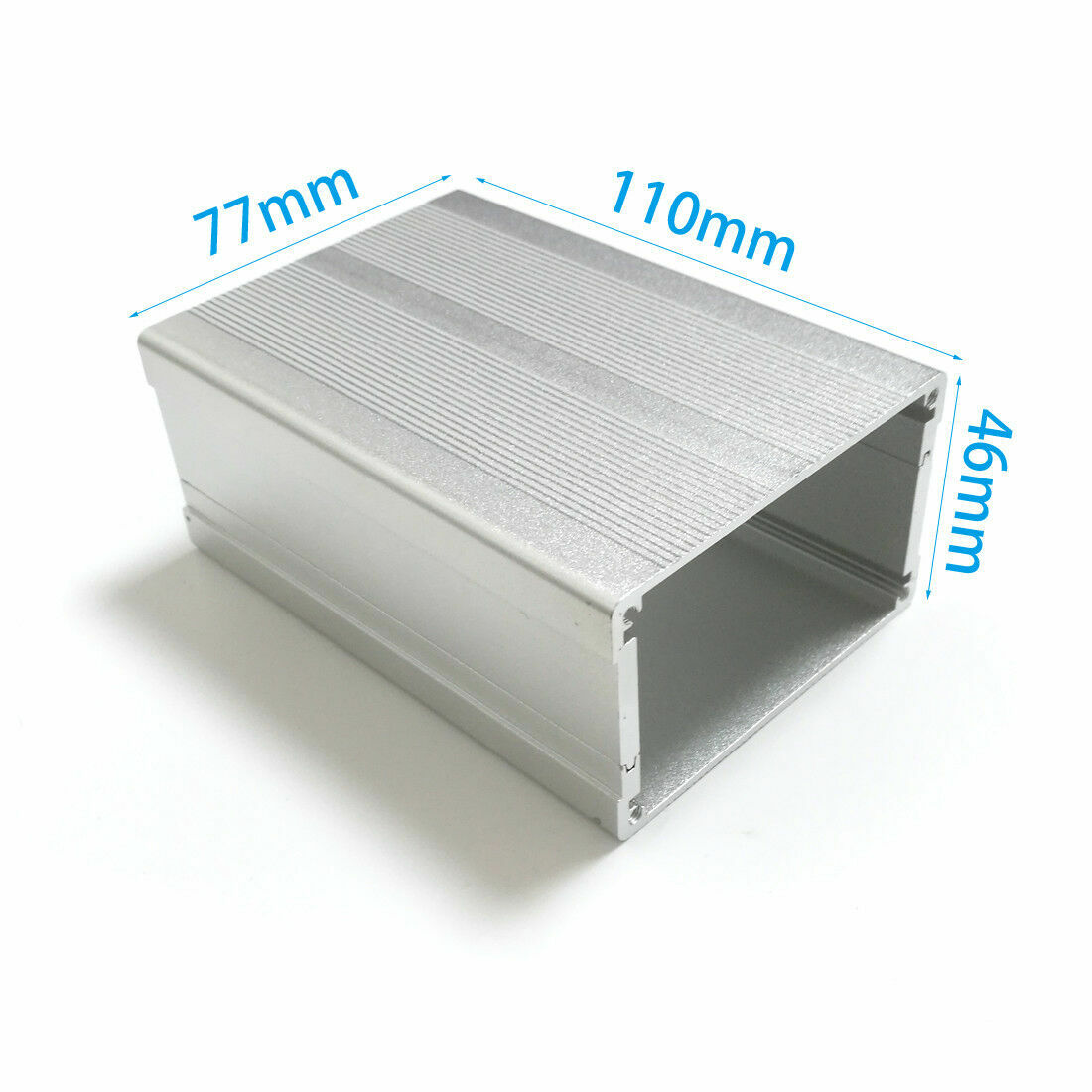 Aluminum enclosure splitted desktop project box case silver DIY ...