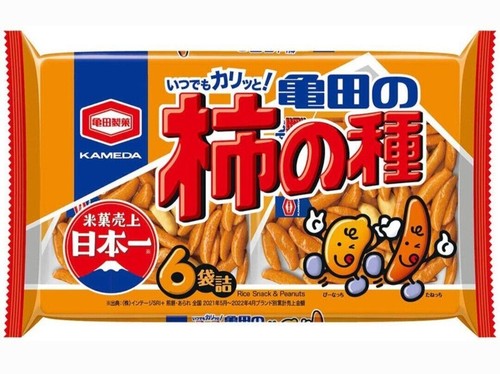 KAKINOTANE Healthy Japanese rice crackers 1 pack contains 6 bags x 12月 ...