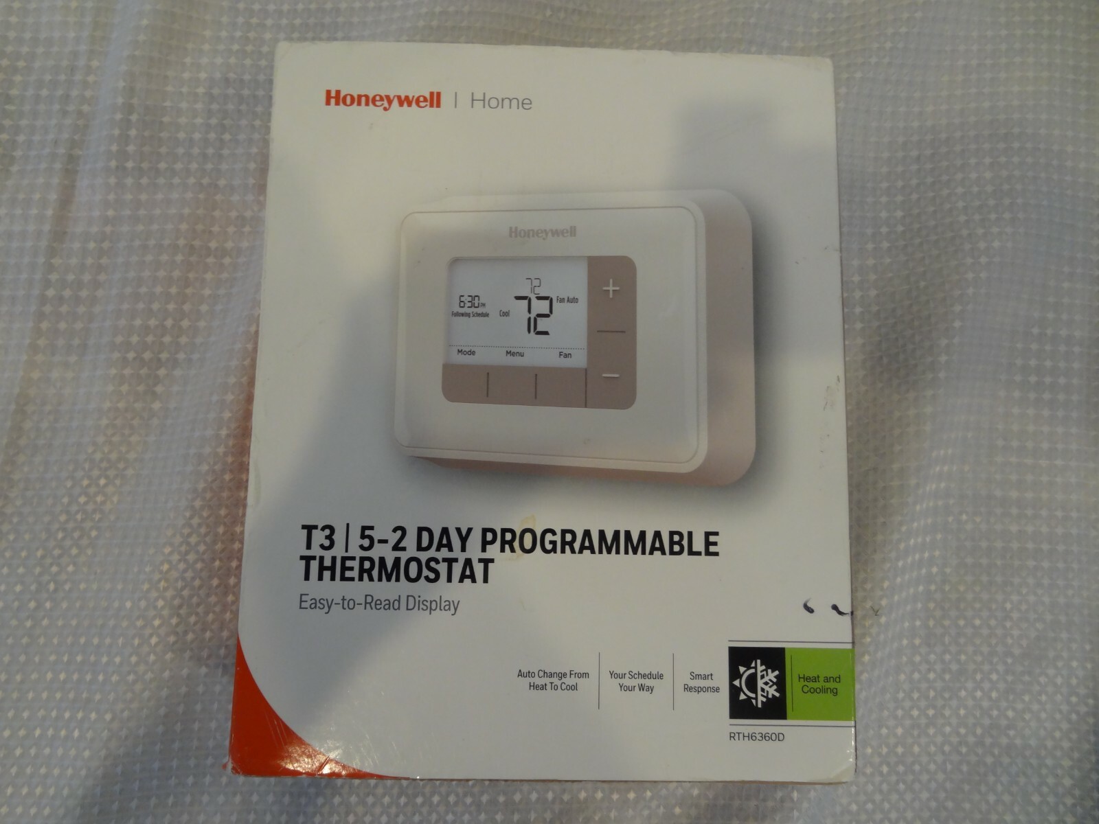 Honeywell Home RTH6360D T3 Programmable Thermostat 5-2 Day Scheduling ...