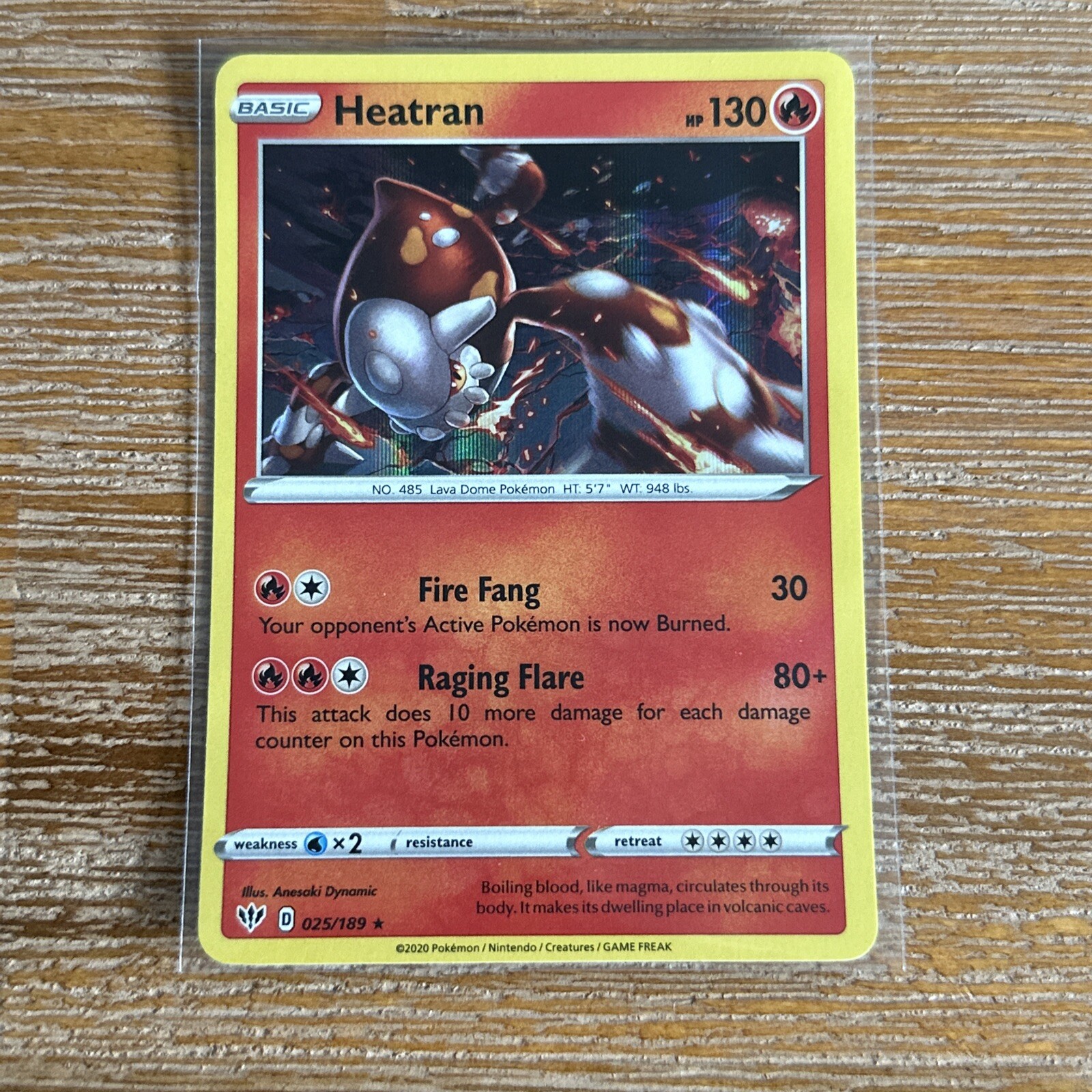 Pokemon Card Heatran - Holo Rare 025/189 Darkness Ablaze TCG Mint ...