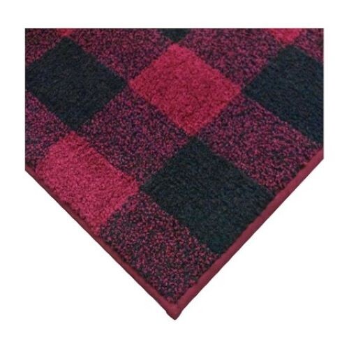 St. Nicholas Square Buffalo Check Accent Rug ~ 23in x 35in ~ Red ...
