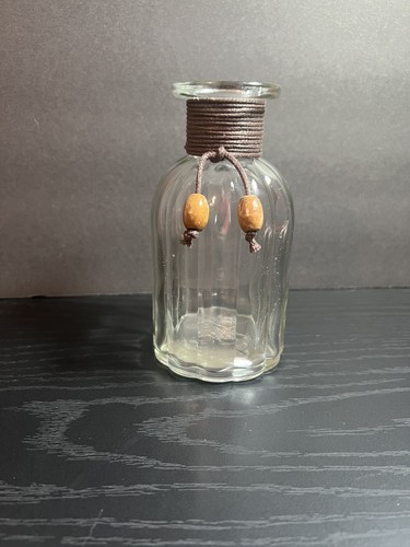 Pier 1 Clear Glass Bottle For Incense Stick Holder Boho Wrapped With ...