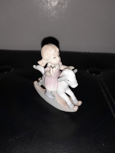 Vintage The Juliana Collection Girl on Rocking Horse Figurine | eBay