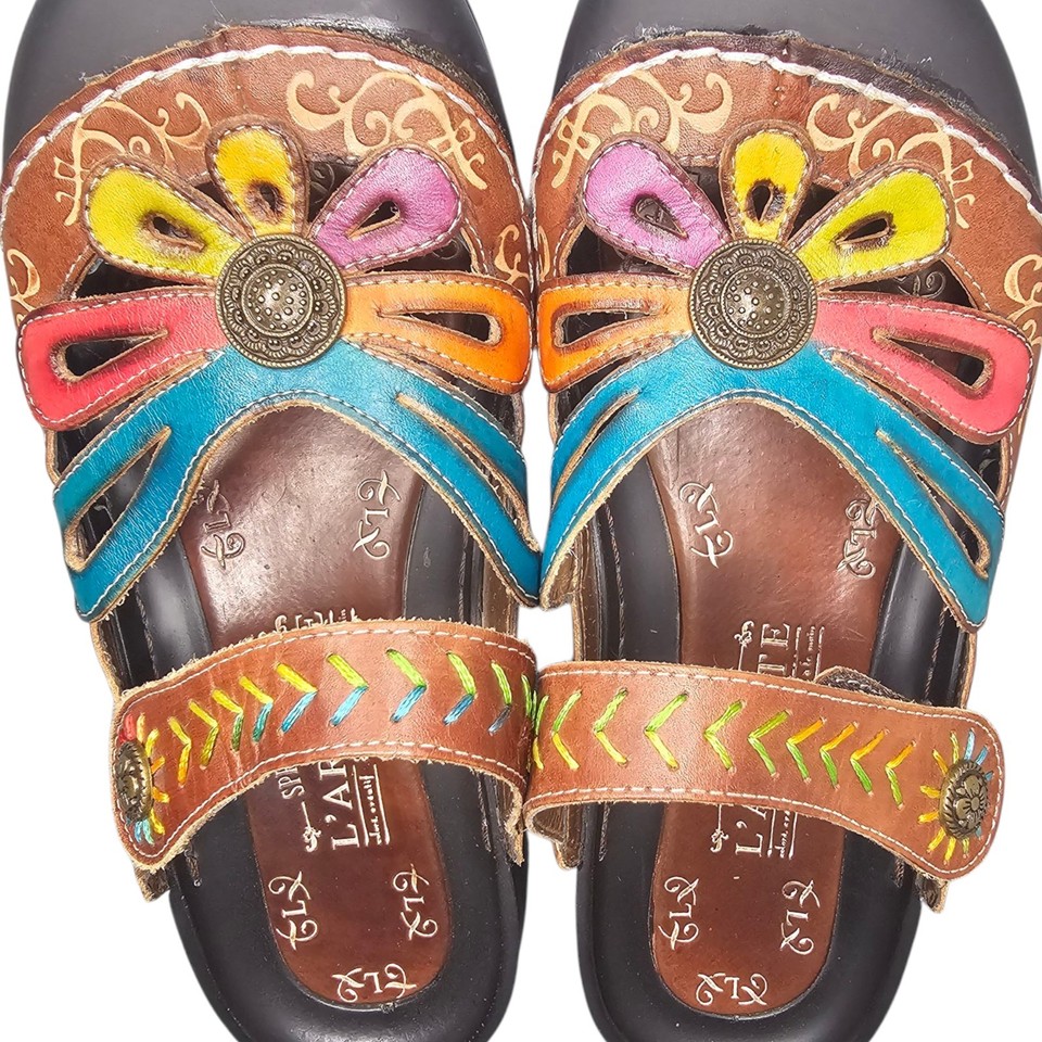 L'Artiste by Spring Step Women's Copa Clog Flat Slip On Sandal Size 38 ...