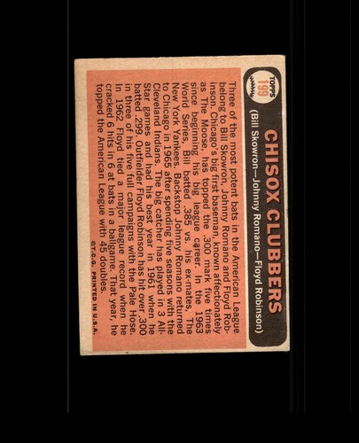 1966 Topps 199 ChiSox Clubbers Skowron/Romano/Robinson VG-EX #D1,424163 ...