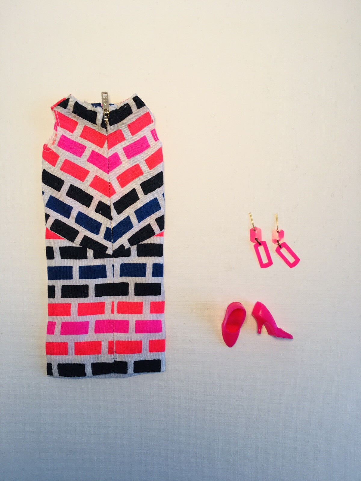 BARBIE Vintage #1686 PRINT A PLENTY MOD TNT Doll OUTFIT 1967 RARE ...