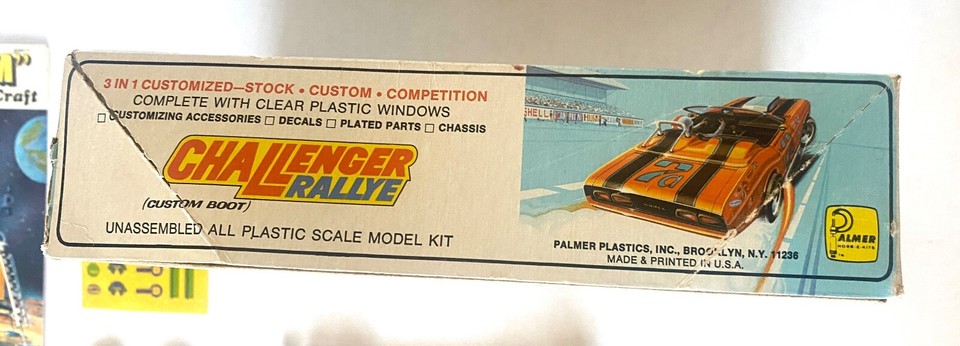 Vintage 1972 Palmer Dodge Challenger Rallye Plastic Scale Model Kit ...