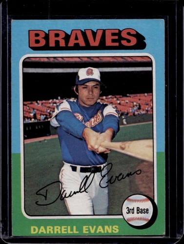 Topps Baseball Card 1975 #475 Darrell Evans Atlanta Braves MLB BASEBALL ...