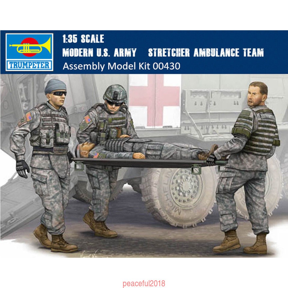 Trumpeter US Logistics Supply/Stretcher 00429 00430 1/35 Ambulance Team ...