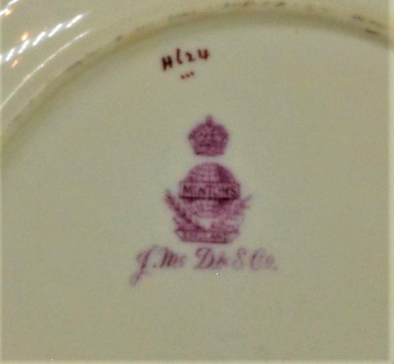 MINTON Wreath Stamp China England Blue Green Pattern #H624 Bread ...