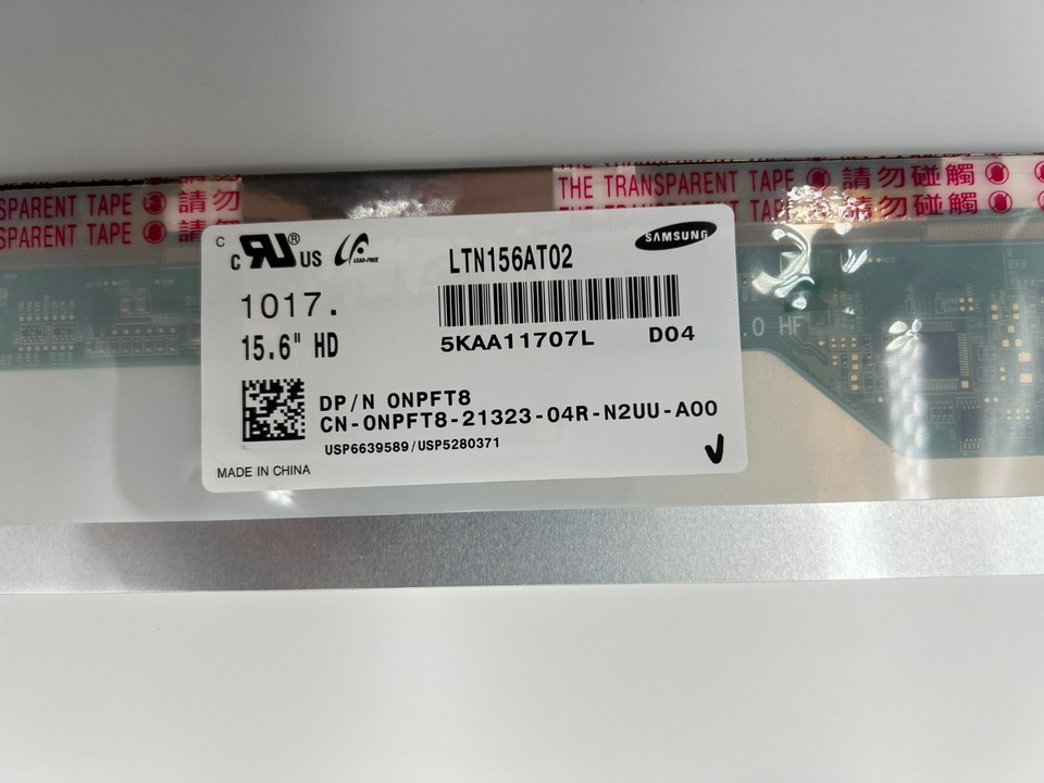 Samsung 15.6" Glossy LED Screen Grade B, LTN156AT02-D04 NPFT8 (C12-20 ...