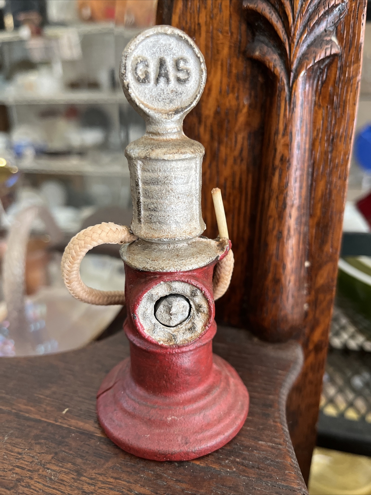 Vintage CAST IRON Collector TOY GAS PUMP 4 3/4” | eBay