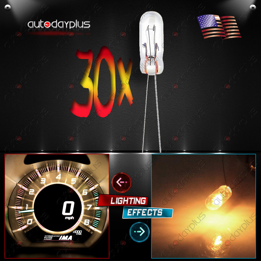 30 X MINI BRIGHT INCANDESCENT LAMPS SPEEDOMETER CLUSTER BULBS 12V-14V 1 ...
