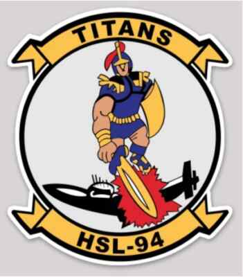 4" NAVY HSL-94 TITANS HELICOPTER SQUADRON VINYL DIE CUT STICKER DECAL ...