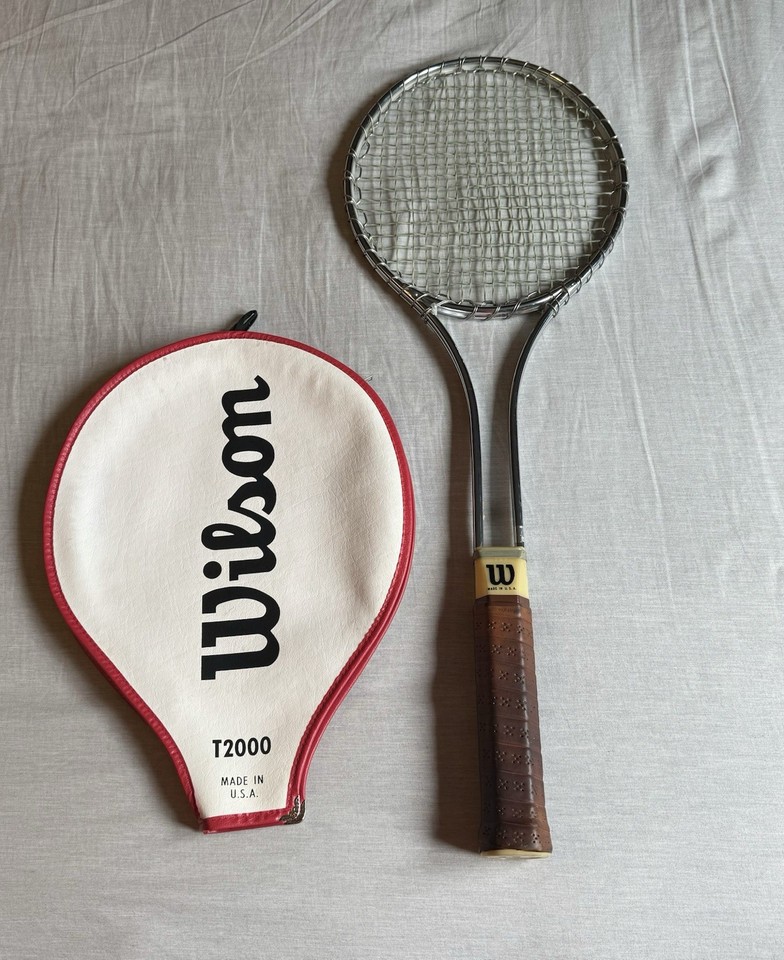 Four 1960s Vintage Wilson T2000 Steel Tennis Rackets W/ Cover Made In ...