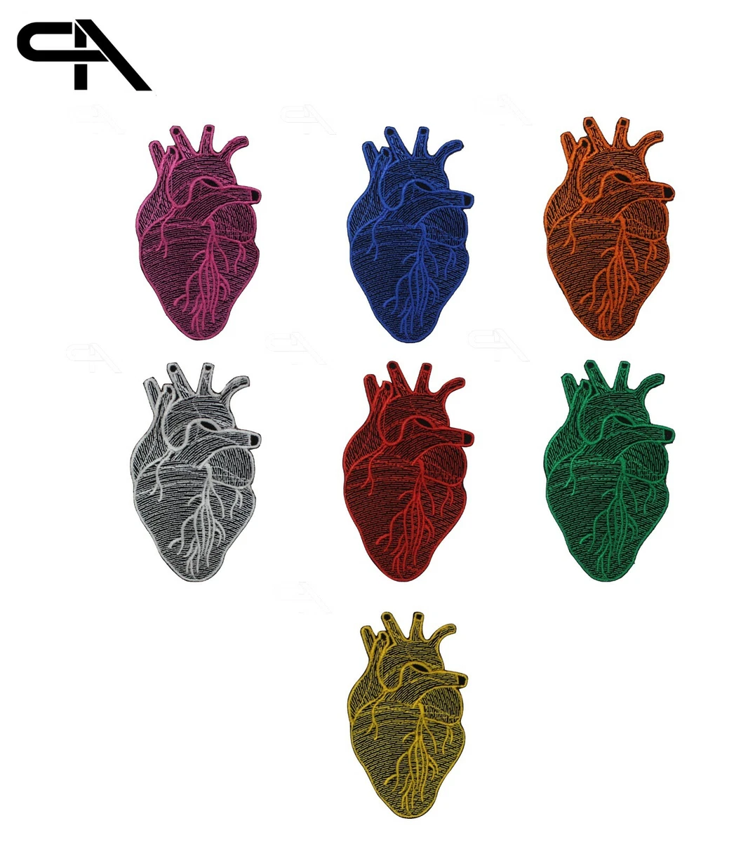Two Human Hearts Sewn Together