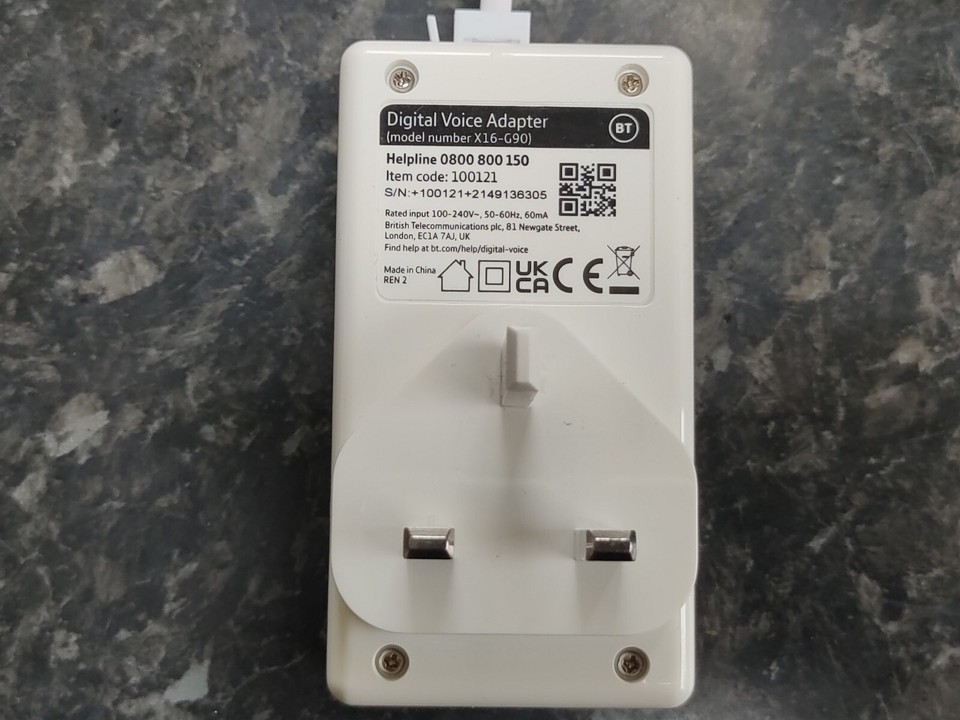 BT EE Digital Voice Adapter Phone Range Extender For Use w. BT Smart ...