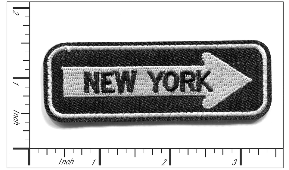 New York Road Sign Embroidered Iron On Patch DIY Applique | eBay