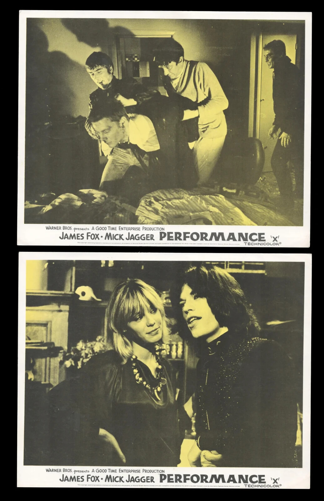 Performance, 1970 Lobby Card Front of House Set Nicolas Roeg Mick ...