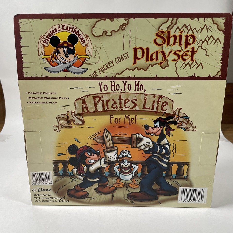 VINTAGE DISNEY PARKS MICKEY MOUSE PIRATES OF THE CARIBBEAN PIRATE SHIP ...