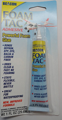Beacon Foam-Tac 1oz Foam Adhesive Glue - Great for EPP EPO Depron Carbon & Balsa | eBay