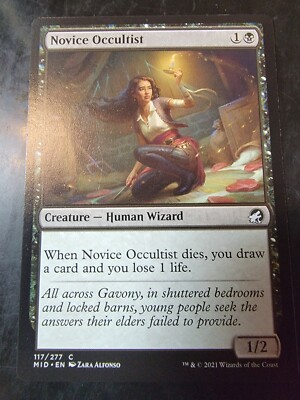 Novice Occultist #117/277 C Midnight Hunt Magic The Gathering MTG | eBay