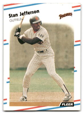 Stan Jefferson 1988 Fleer Baseball #587 San Diego Padres | eBay