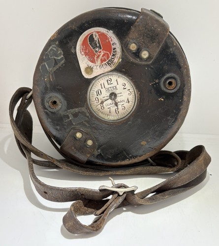 Detex Guardsman Clock with Leather Case | eBay