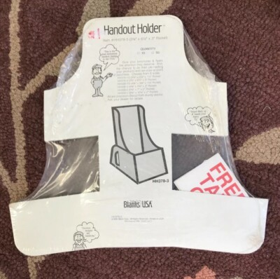 Vintage 1989 Blanks Handout Holder Flyers or Trifold Brochures Holder ...