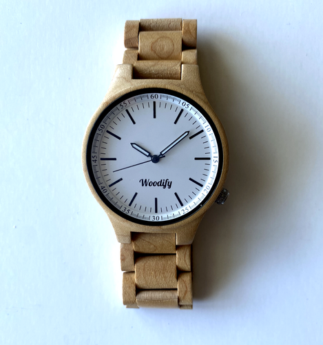 Mens Watch - Maple (?) wood - Woodify - Japanese movement - light ...