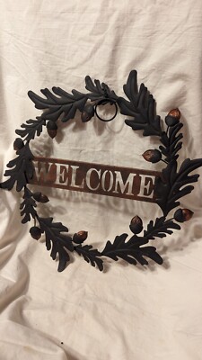 Rustic Metal Fall Welcome Sign | eBay