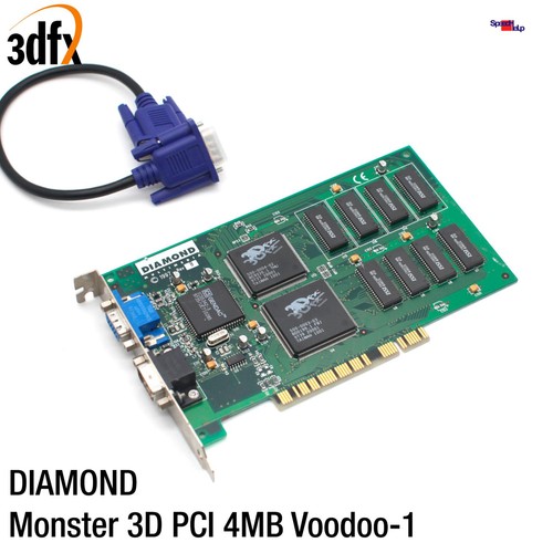 3DFX VOODOO Video Accelerator DIAMOND MONSTER 3D PCI 4MB PCI Card ...