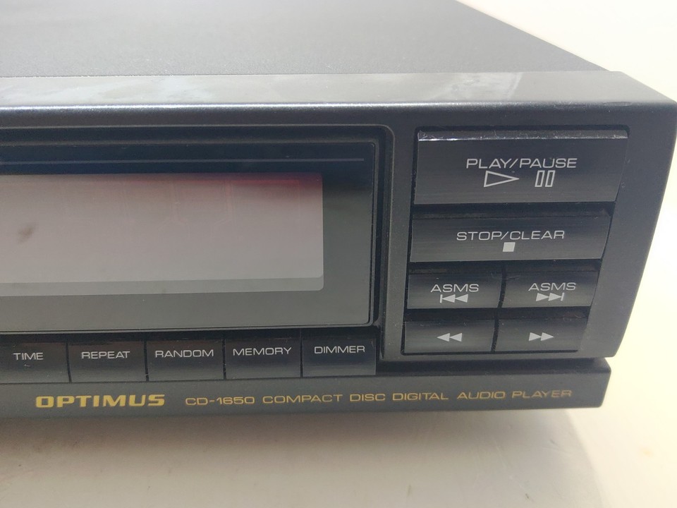 VTG Optimus CD-1650 Digital Audio CD Player Works Turns On | eBay
