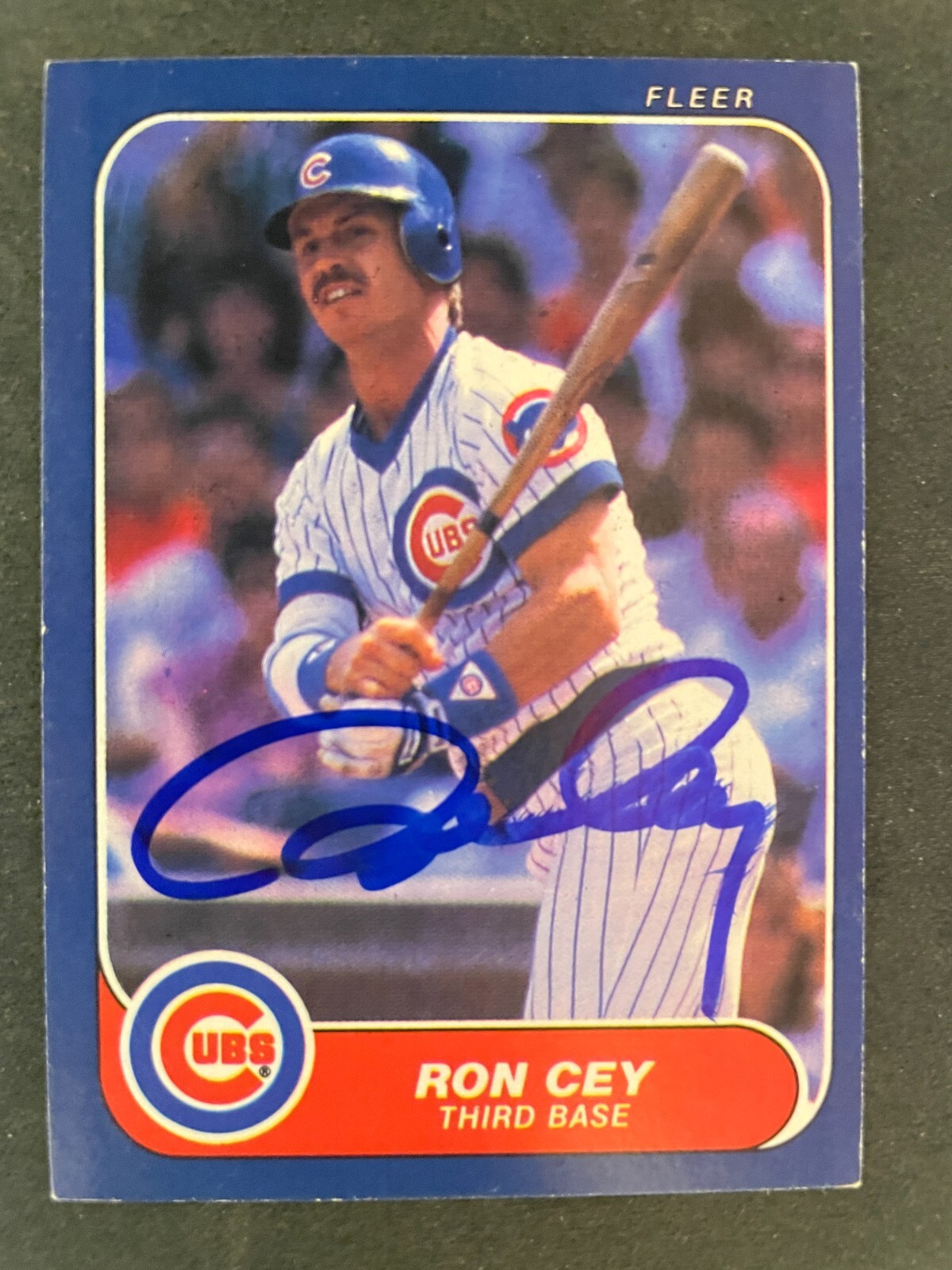 1986 Fleer SIGNED: Ron Cey, CUBS #363 | eBay