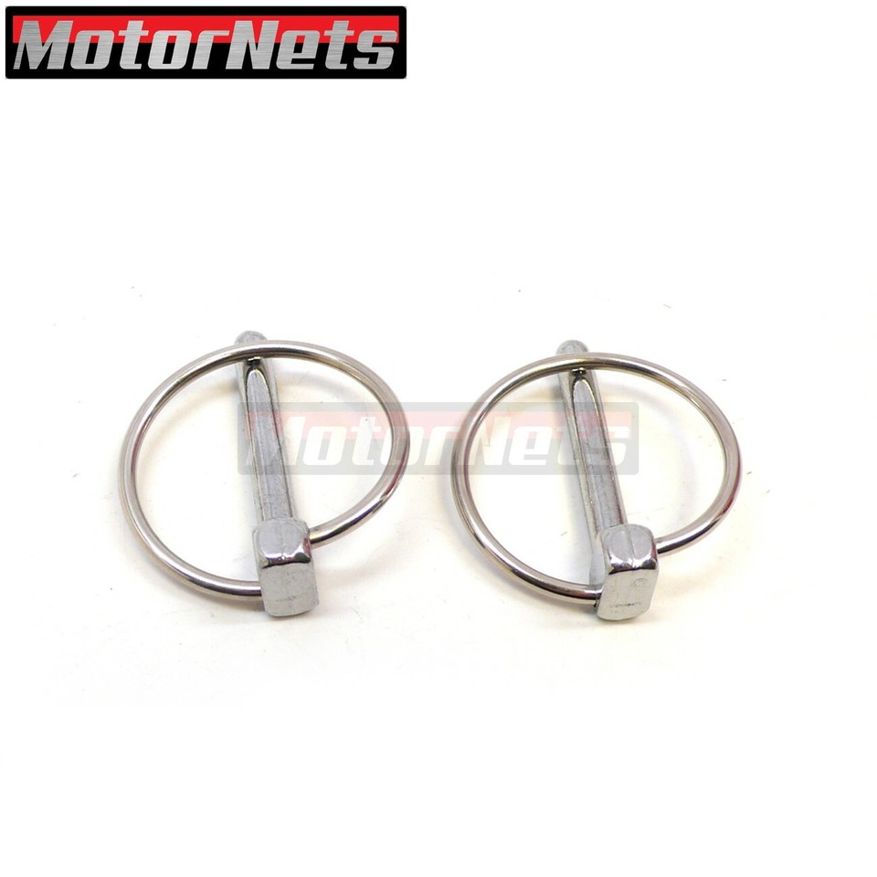 2x Replacement Torsion Hood Pin Clips 1/4" Flip-over Chrome Race Hot ...