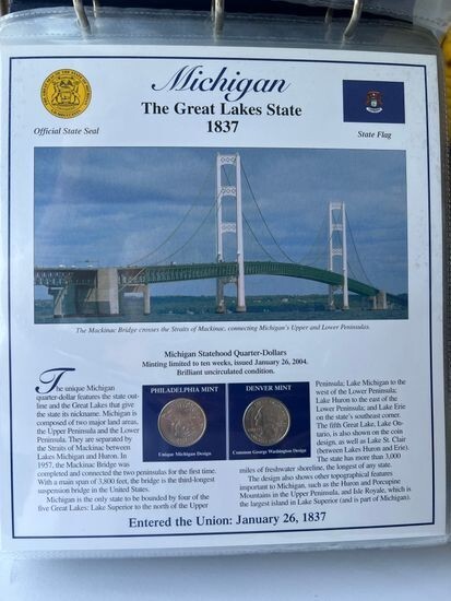 Postal Commemorative Society Statehood Quarters Collection Vol 1 & 2 ...